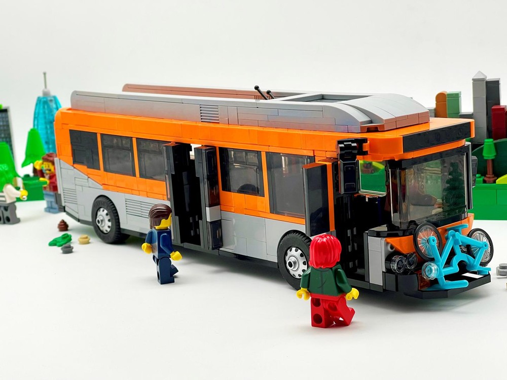 Lego Moc West Coast City Bus By Ibrickeditup Rebrickable Build With