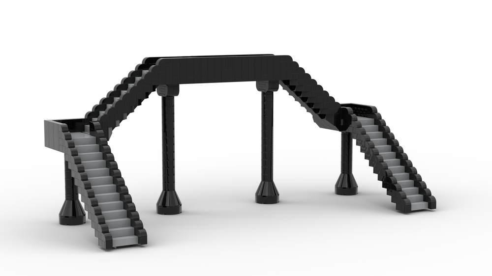 LEGO MOC LEGO Train - Passerelle de gare - Station Footbridge - MOC by ...