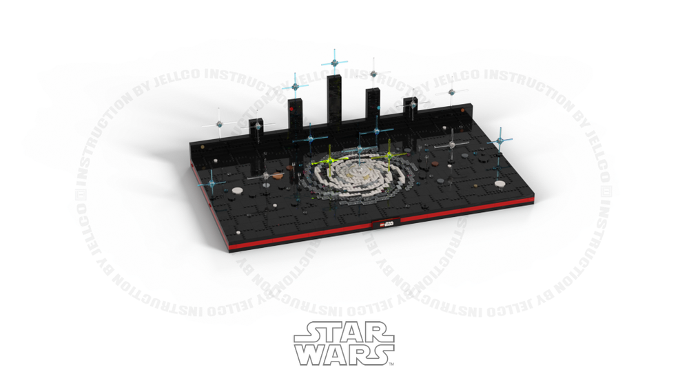 Lego Moc Galaxy Background Stand For Rebel Alliance Fleet Complete