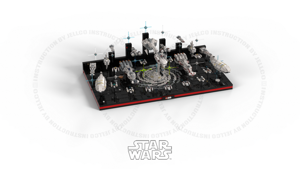 Lego Moc Galaxy Background Stand For Rebel Alliance Fleet Complete