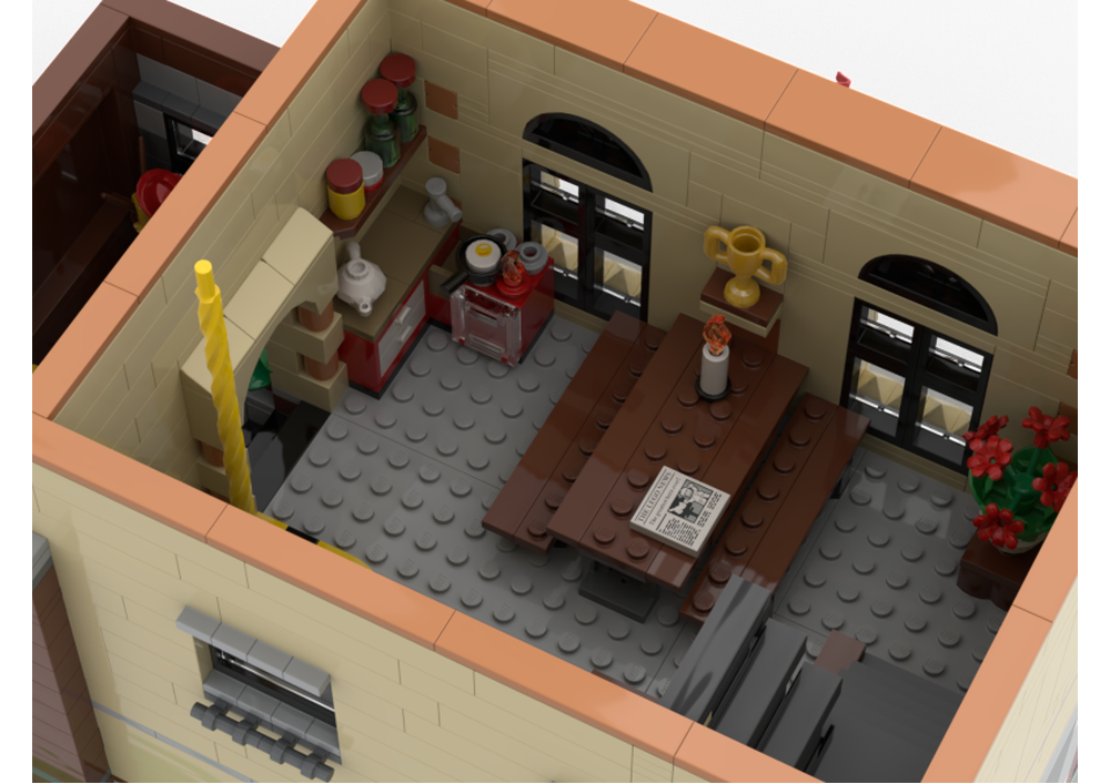 Lego Moc Fire Station Modular Building Moc With Barber Shop By