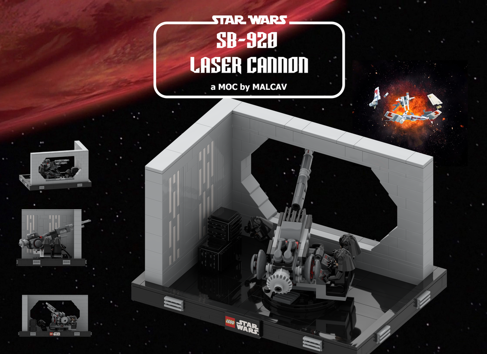 LEGO MOC SB-920 Laser Cannon Diorama by Malcav | Rebrickable - Build ...