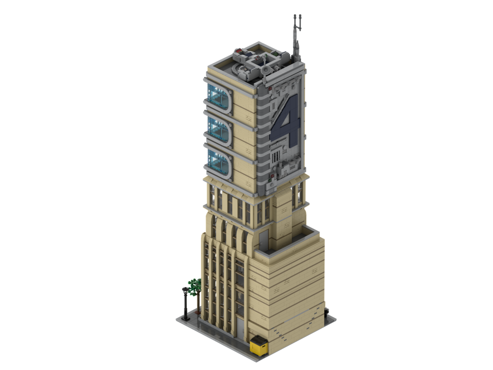 Lego Moc Modular Baxter Building Fantastic Four Tower By Bucktopus
