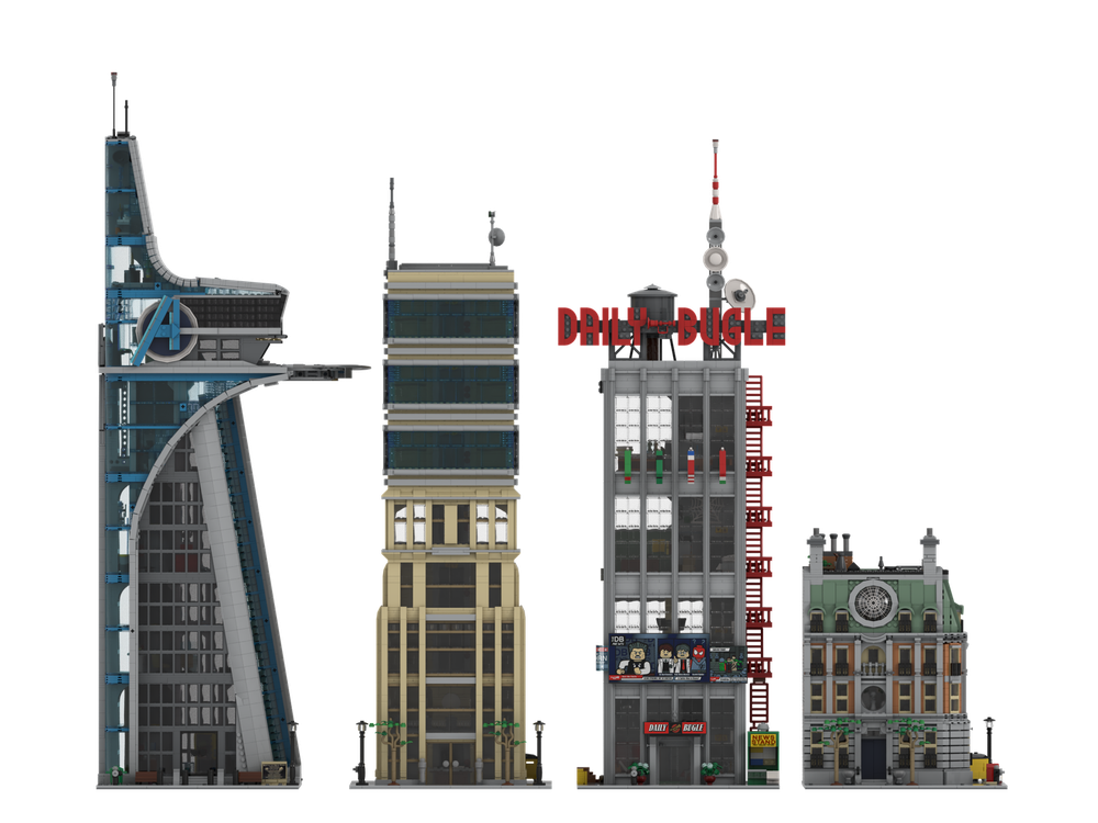 Lego Moc Modular Baxter Building Fantastic Four Tower By Bucktopus