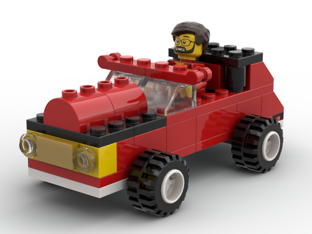 Lego Moc Homestead Windmill Red Jalopy — 10717 A Baseplate By Scott