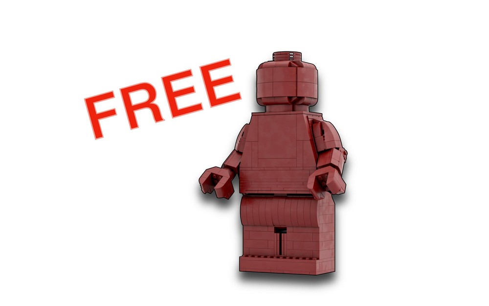 LEGO MOC Up-Scaled LEGO Minifigure - Monochrome Dark Red by ZTBricks ...