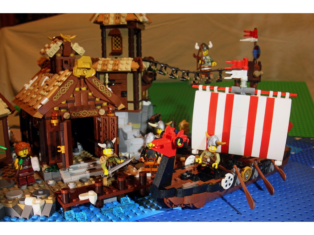 LEGO MOC Drakkar's return to the viking village _ Add-on to set 21343 ...
