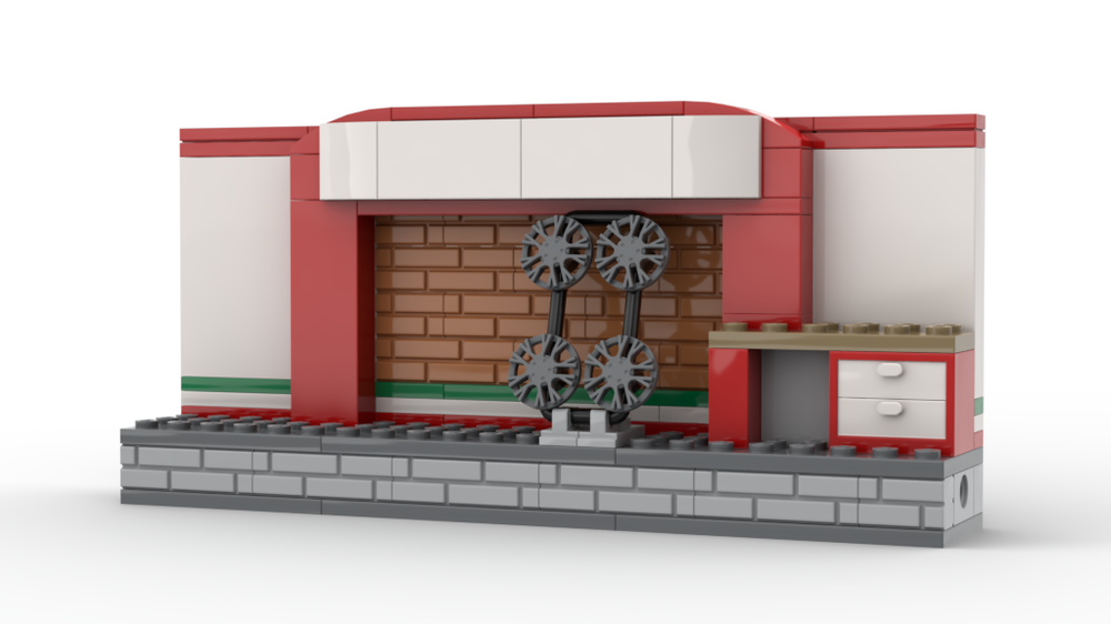 LEGO MOC Ferrari Ultimate Garage Modular Background Diorama - Gantry by ...