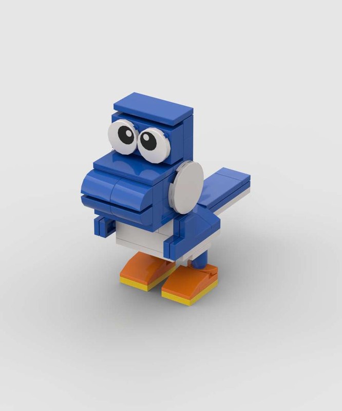 LEGO MOC-168825 blue yoshi by recreater | Rebrickable - Build with LEGO