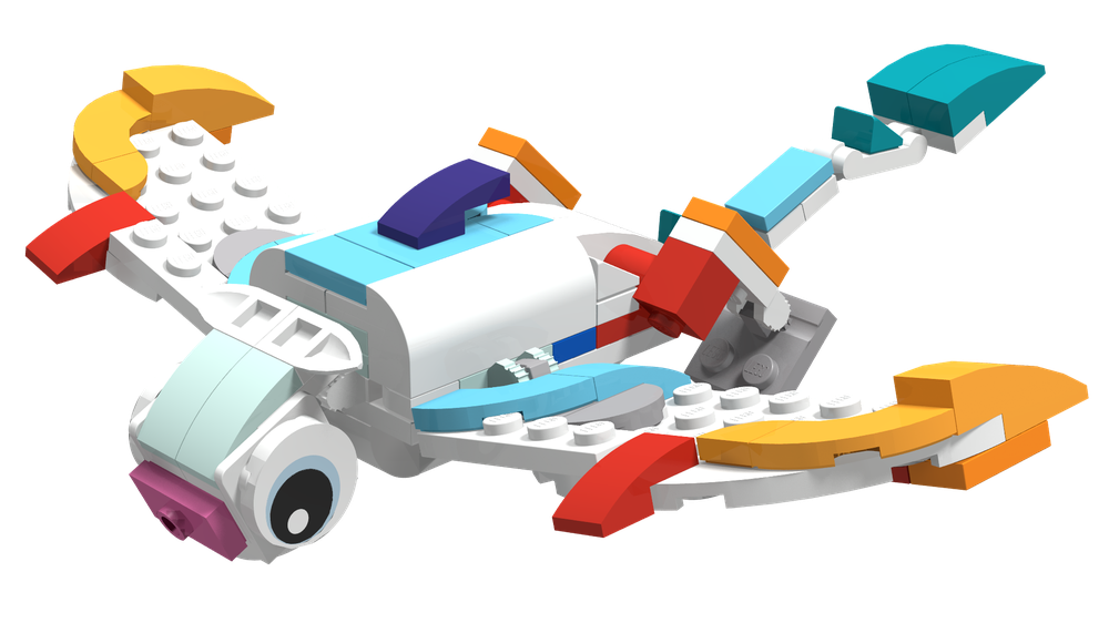 LEGO MOC Rainbow Drake by M4rkOS | Rebrickable - Build with LEGO