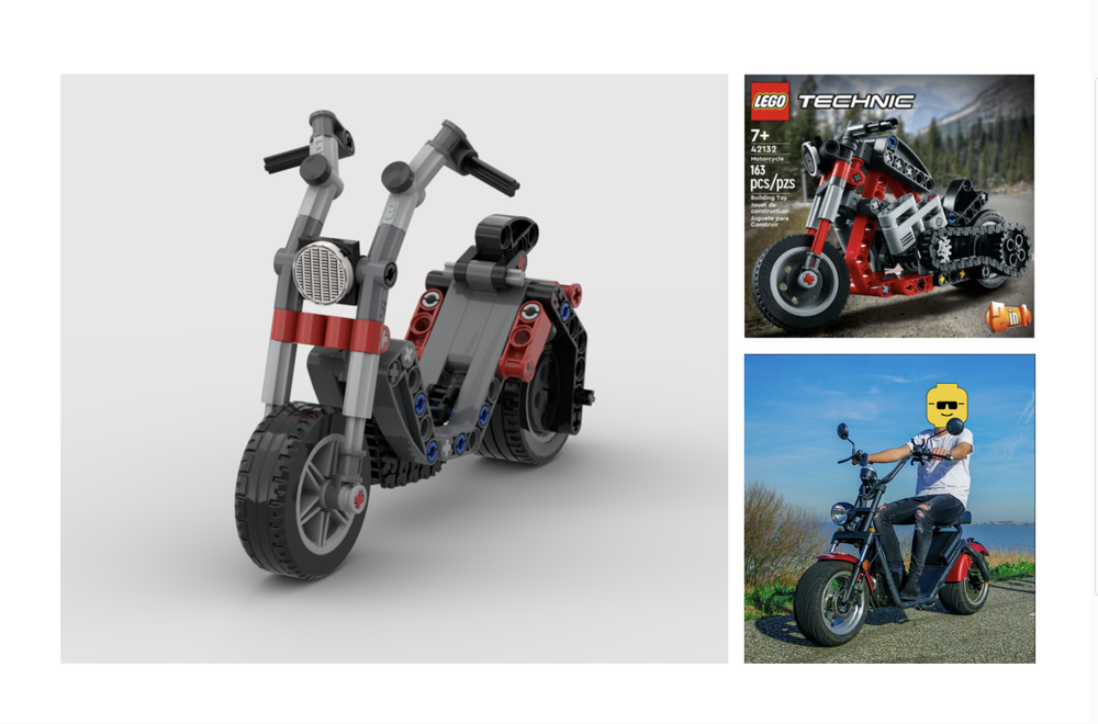 LEGO MOC 42132 E-chopper by lambrick | Rebrickable - Build with LEGO