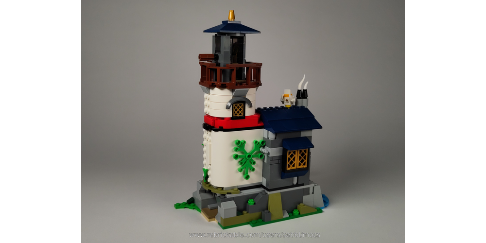 Lego Moc Stormwatch Isle Old Lighthouse By Sebbl Rebrickable
