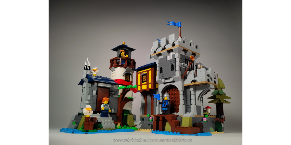 Lego Moc Stormwatch Isle Old Lighthouse By Sebbl Rebrickable