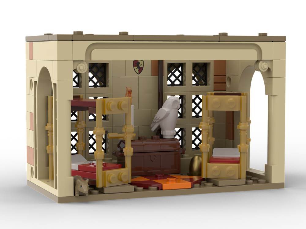 LEGO MOC Hogwarts Gryffindor Dorm (modular) by Nico2301 | Rebrickable ...