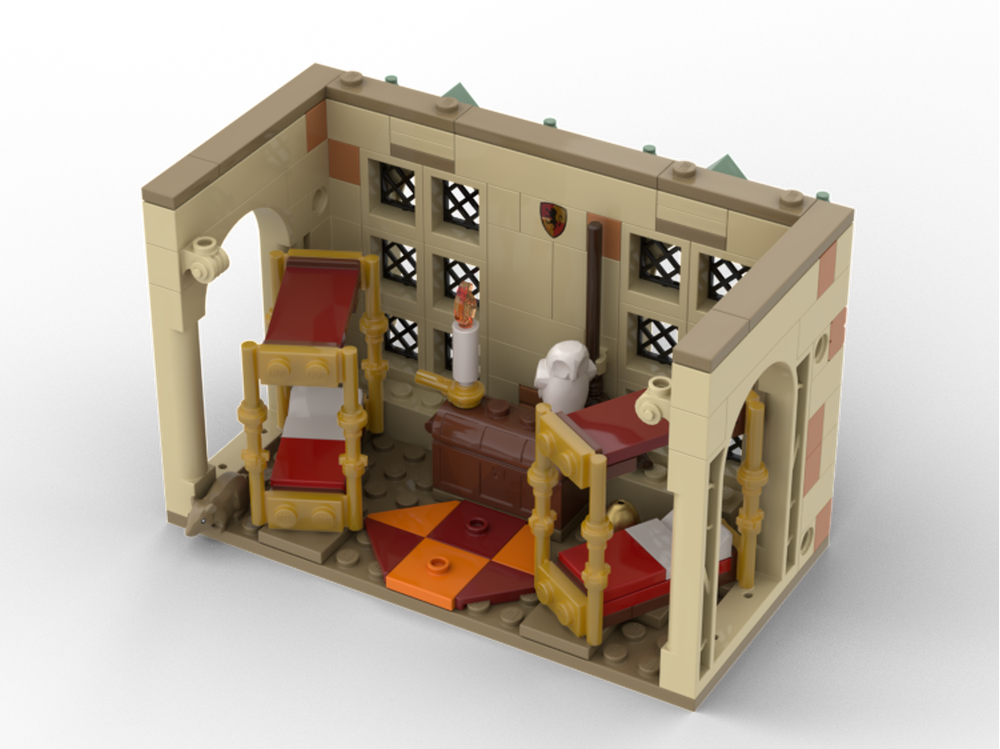 LEGO MOC Hogwarts Gryffindor Dorm (modular) by Nico2301 | Rebrickable ...