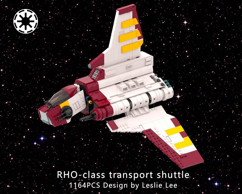 Lego Moc Rho Class Transport Shuttle By Leslielee Rebrickable Build