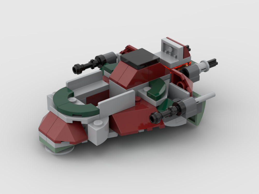 Lego Moc Fetts Armored Hovercraft By Turret Rebrickable Build With