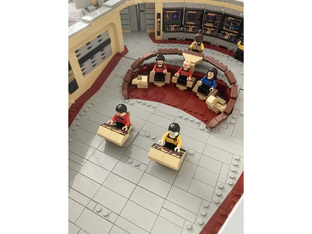 Lego Moc Star Trek The Next Generation Enterprise D Main Bridge By