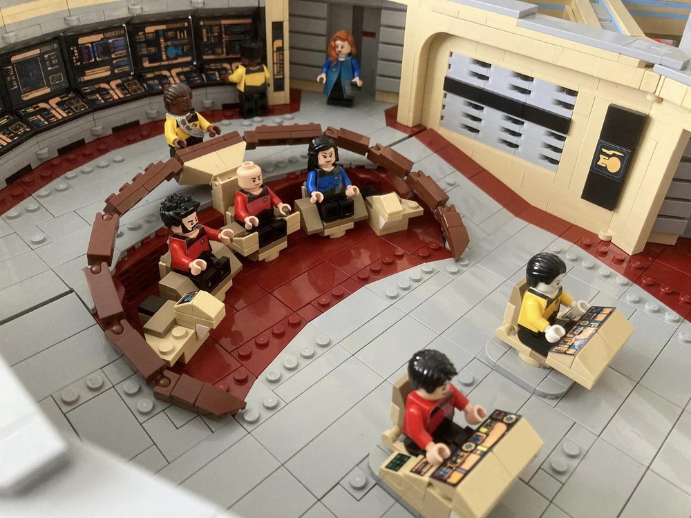 Lego Moc Star Trek The Next Generation Enterprise D Main Bridge By