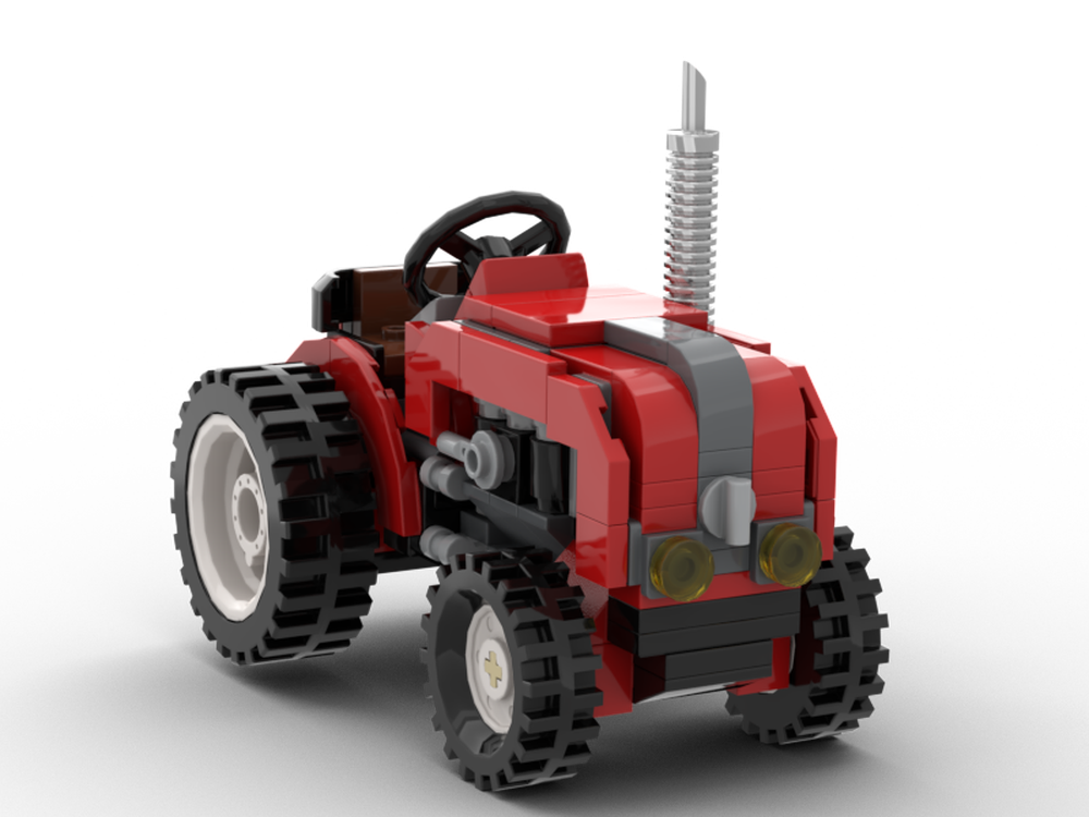 Lego Moc Tractor Vintage Tractor By Makeorbrick Rebrickable Build