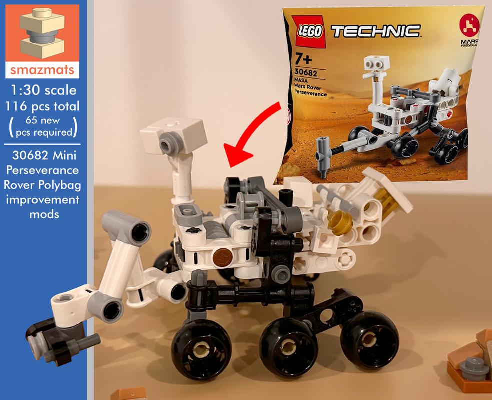 LEGO MOC 30682 Mini Perseverance Rover Polybag improvement mods by ...