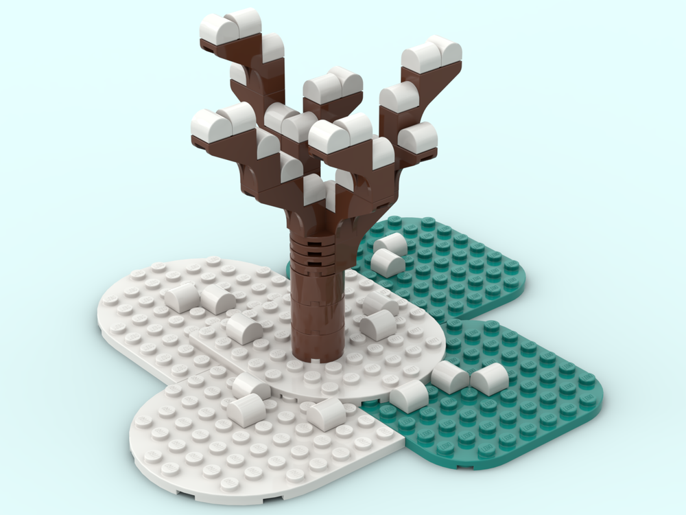 LEGO MOC Snow Tree by celiaak | Rebrickable - Build with LEGO