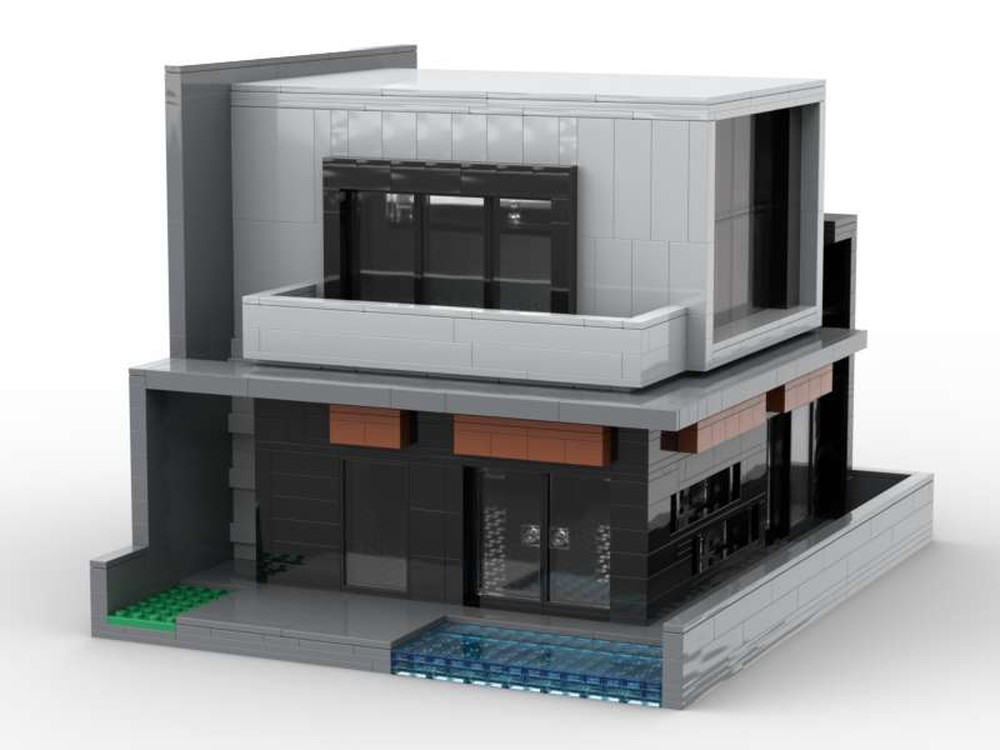 LEGO MOC Modular modern semi-detached house (right) by Legomodernist ...