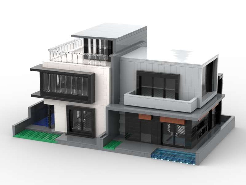 Lego Moc Modular Modern Semi Detached House Right By Legomodernist