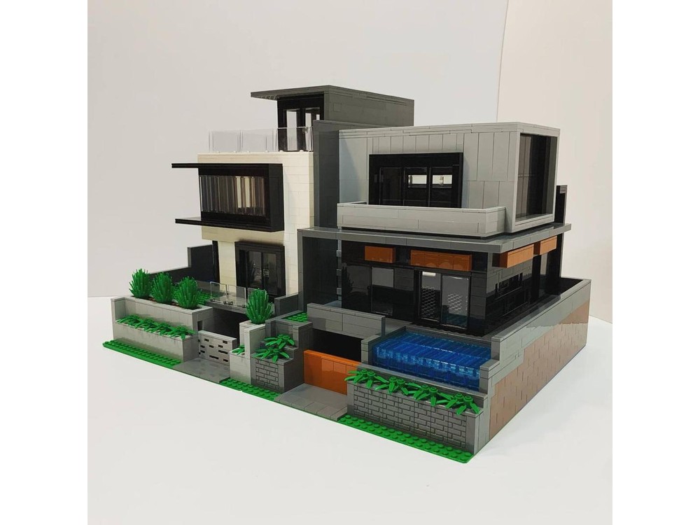 LEGO MOC Modular modern semi-detached house (right) by Legomodernist ...
