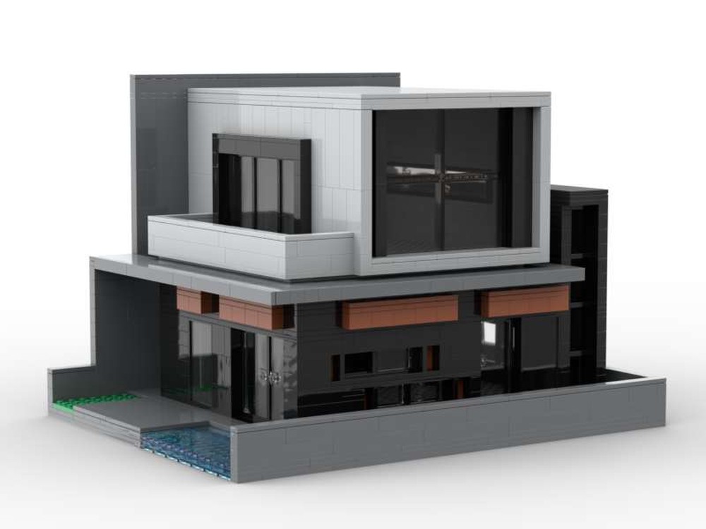 Lego Moc Modular Modern Semi Detached House Right By Legomodernist