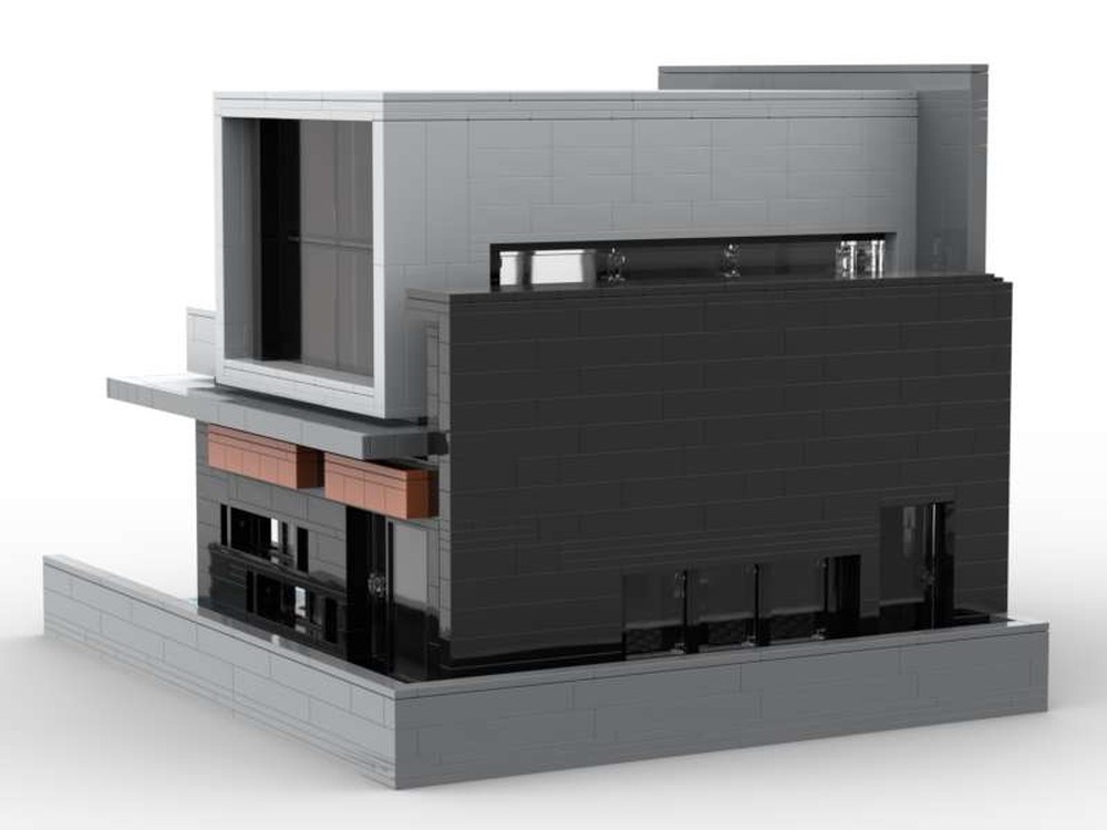 Lego Moc Modular Modern Semi Detached House Right By Legomodernist