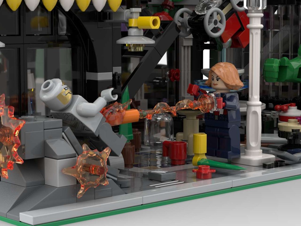 Lego Moc Assembly Square Superhero Battle Scene By
