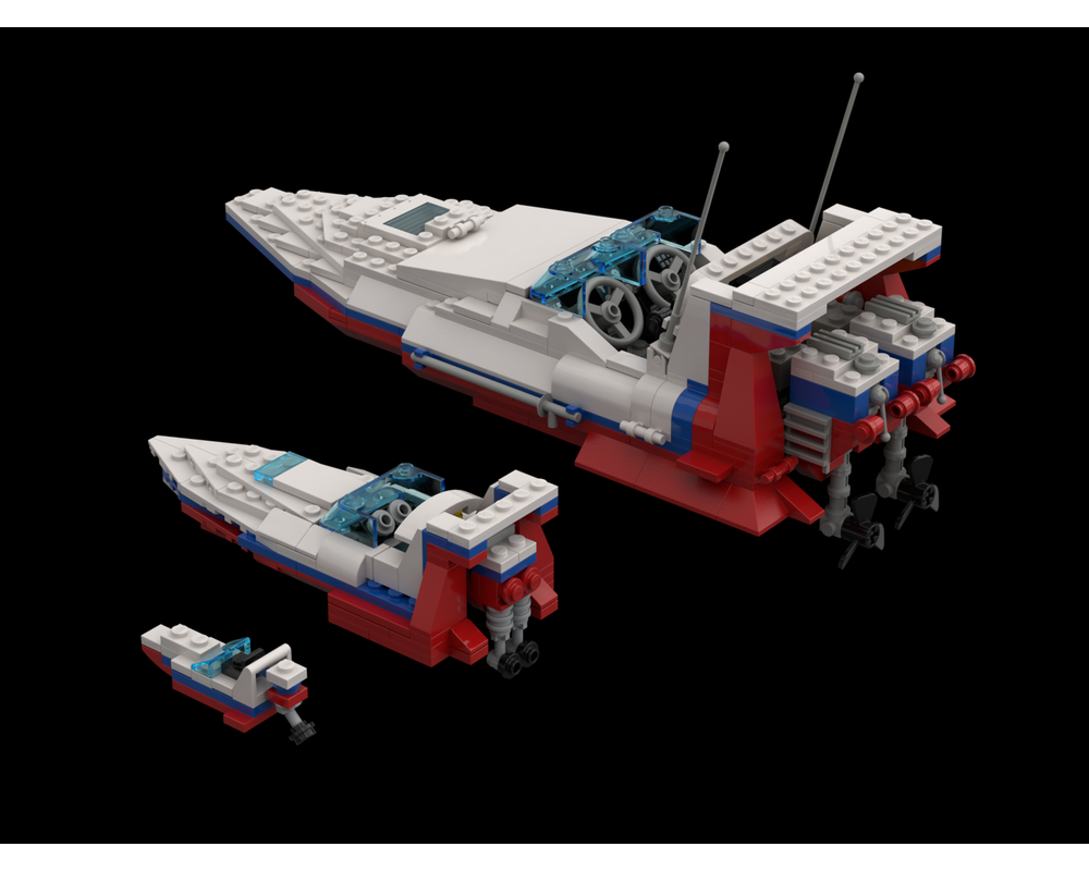 LEGO MOC Micro Scale - Sea Jet 5521 by Bricksota | Rebrickable - Build ...