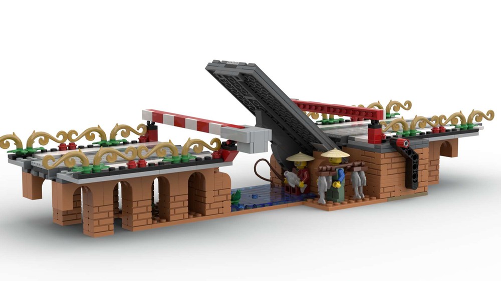 LEGO MOC Christmas railway viaduct - drawbridge by Vinci_strange ...