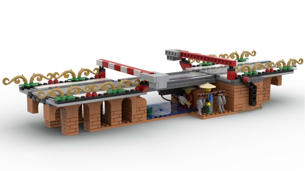 LEGO MOC Christmas railway viaduct - drawbridge by Vinci_strange ...