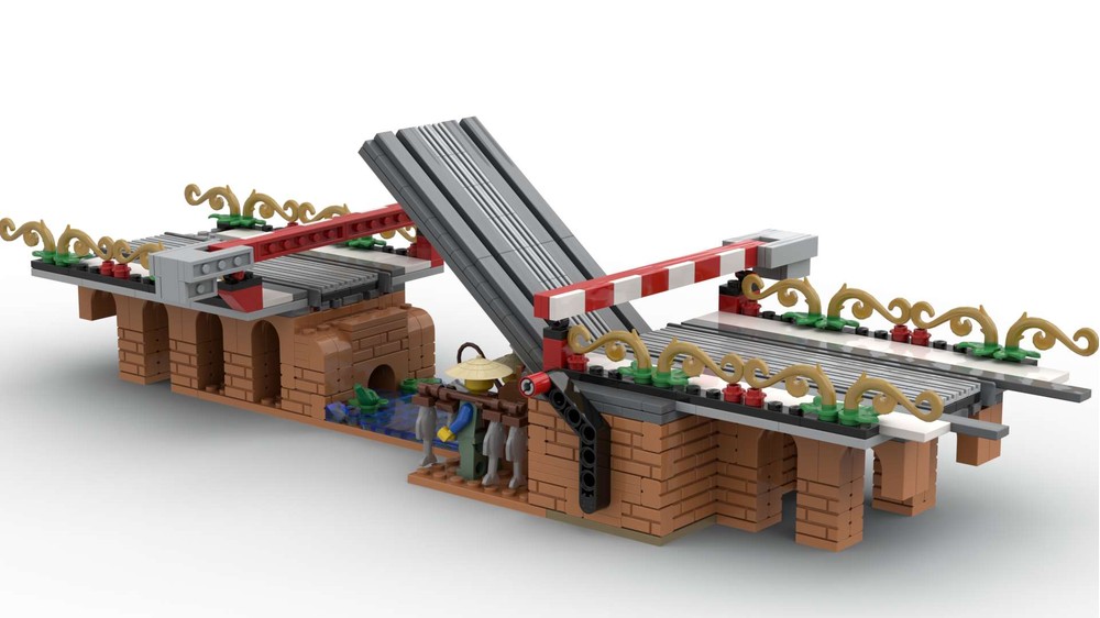 LEGO MOC Christmas railway viaduct - drawbridge by Vinci_strange ...