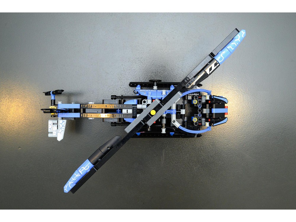 LEGO MOC Helicopter with gear driven rotating rotors by foolsgoldsfish ...