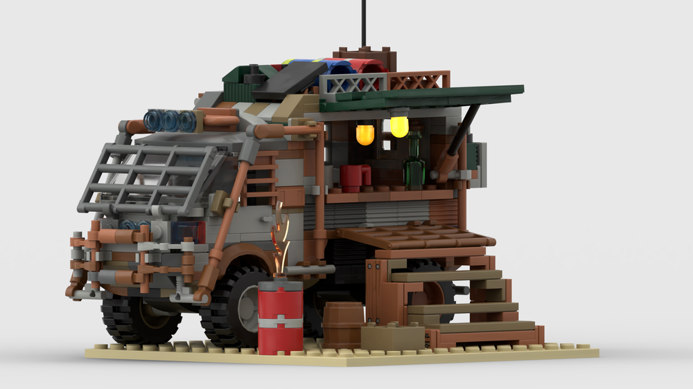 LEGO MOC Doomsday style ——merchant cart that flows inside the camp by ...