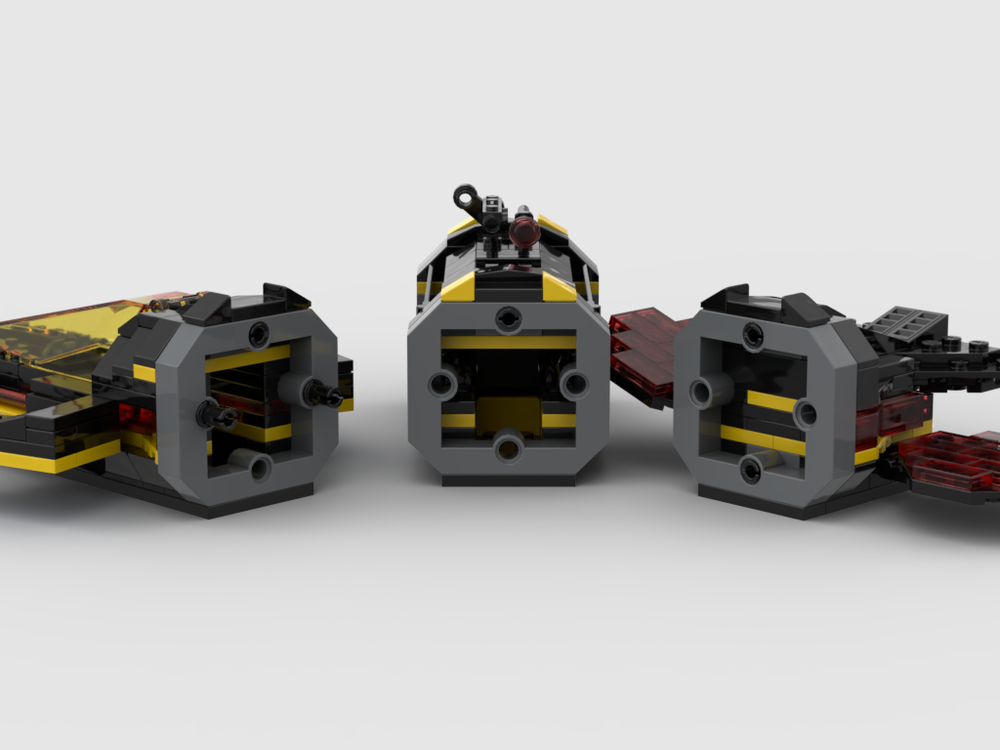 Lego Moc Blacktron Cruiser With Cityspace Connector By