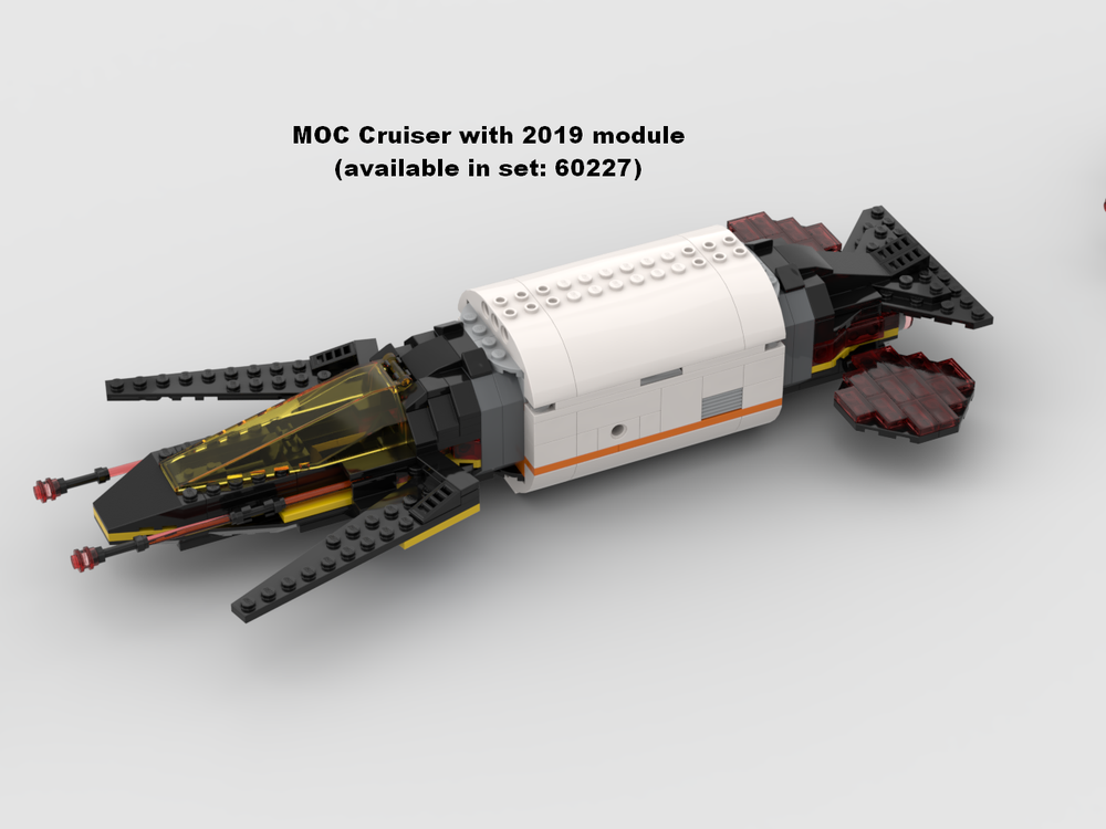 Lego Moc Blacktron Cruiser With Cityspace Connector By