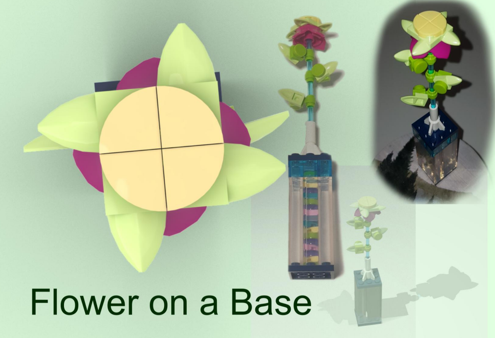 LEGO MOC Flower on a Base by Flexianderus | Rebrickable - Build with LEGO