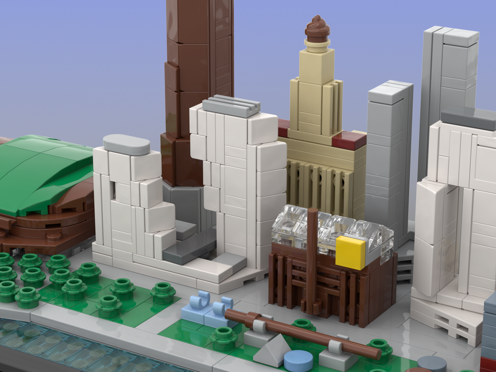 Lego Moc Brooklyn Skyline By Taters Rebrickable Build With Lego