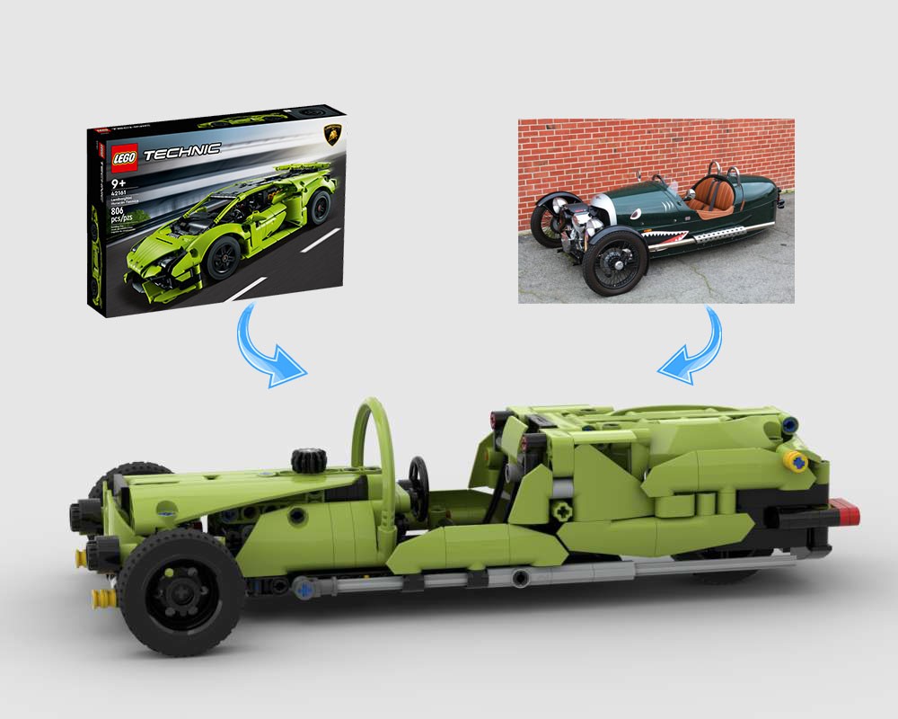 LEGO MOC Morgan Three Wheeler 42161 Alternative by ErikGS | Rebrickable ...