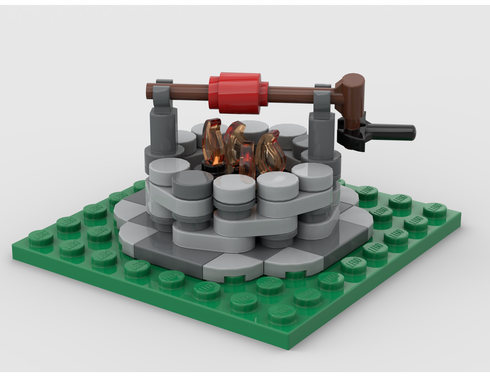 Lego Moc Fireplace By Szandris89 Rebrickable Build With Lego
