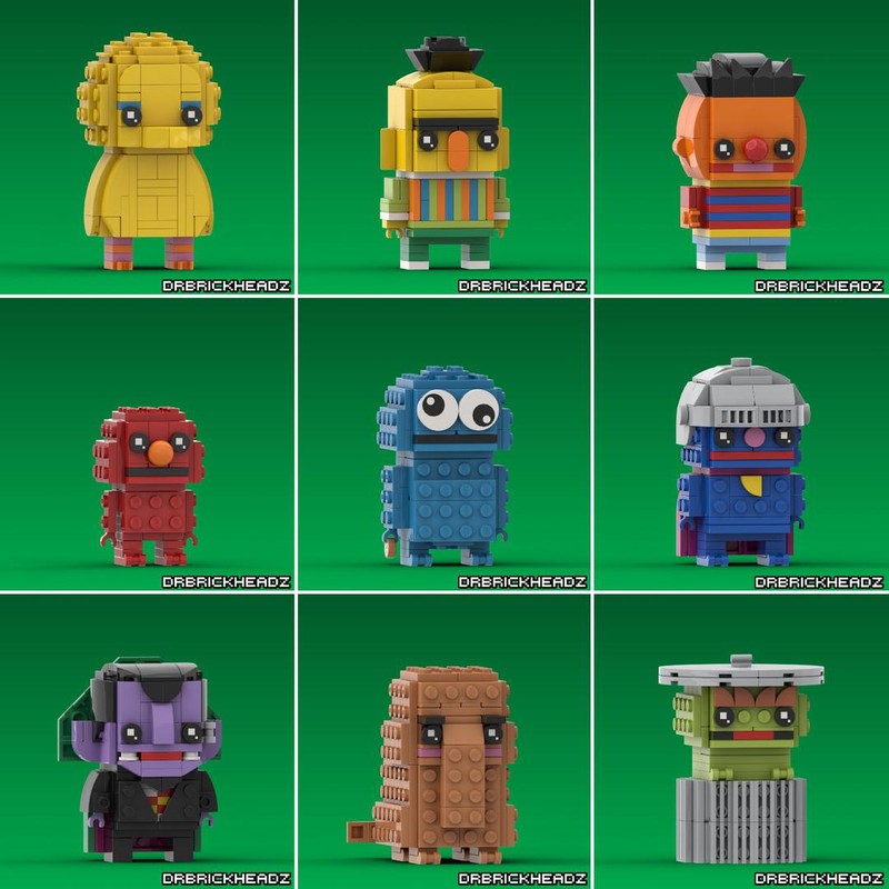 LEGO MOC Sesame Street Brickheadz Collection by DrBrickheadz ...