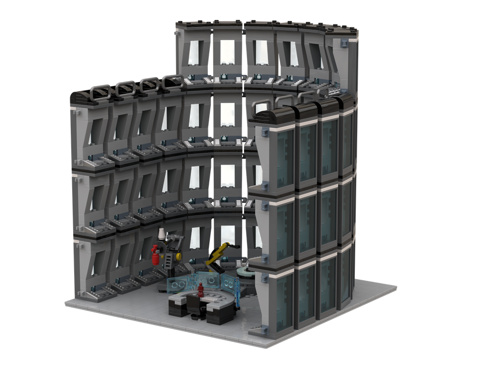 Lego Moc Iron Man Hall Of Armor Modular Minifigure Display By