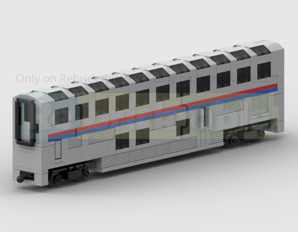 LEGO MOC 4-Wide Amtrak Superliner Passenger Observation Carriage by ...