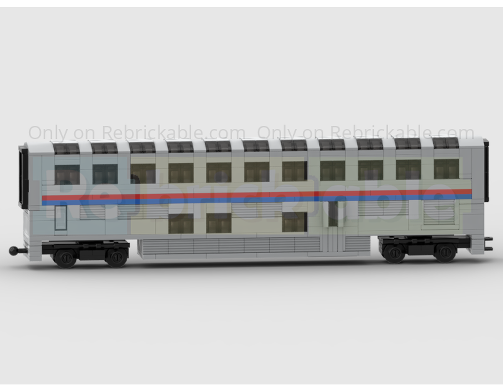 LEGO MOC 4-Wide Amtrak Superliner Passenger Observation Carriage by ...