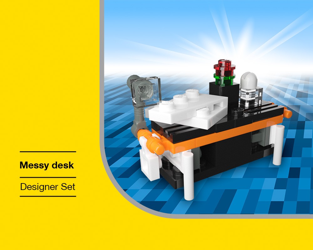LEGO MOC Messy desk by WoodenBoxProjects | Rebrickable - Build with LEGO