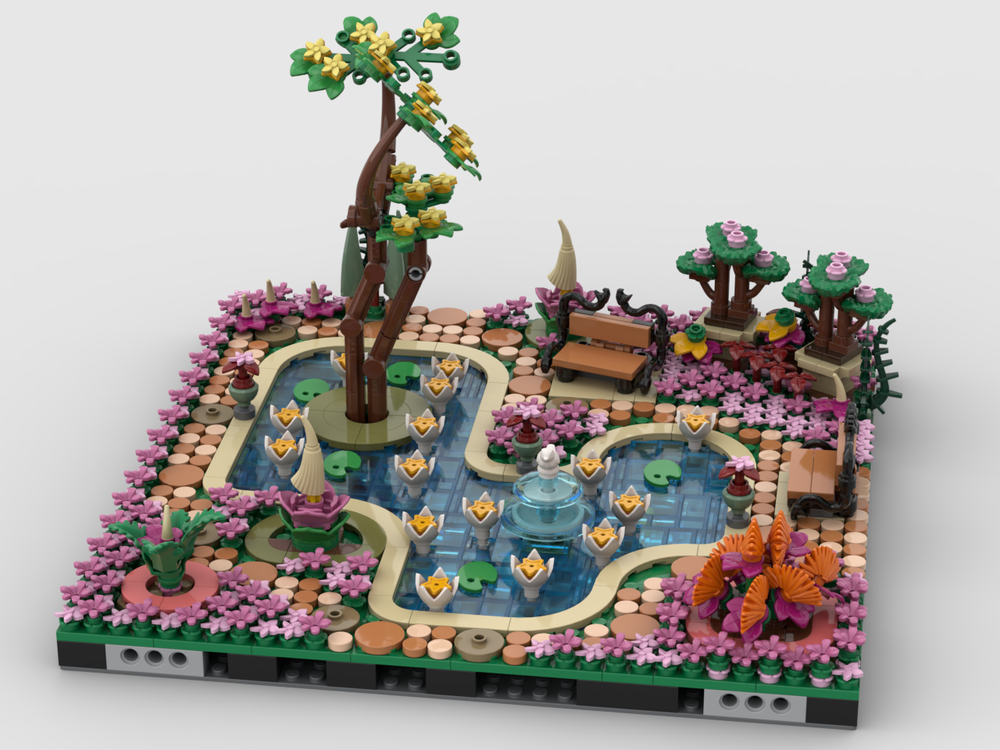 Lego Moc Botanical Park Version 2 By Bergebricks Rebrickable Build